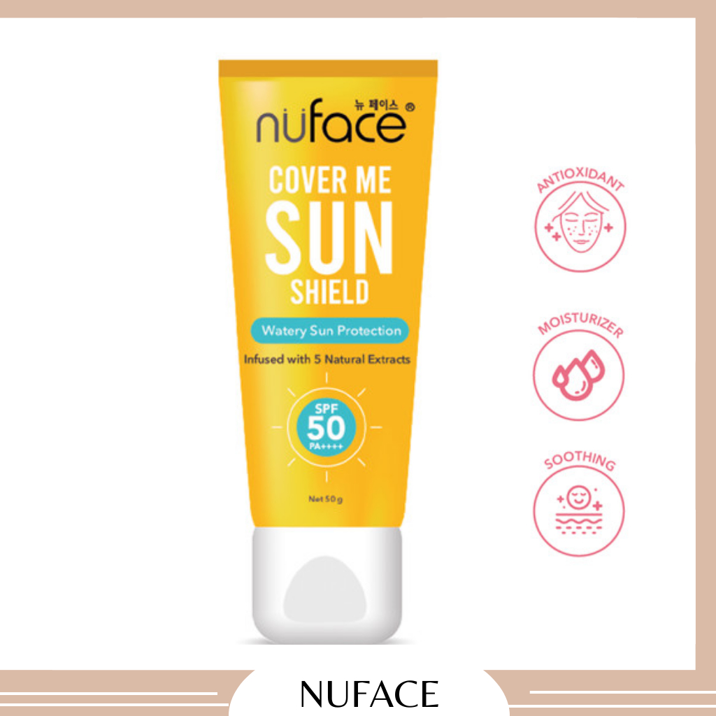 Jual Nuface Cover Me Sun Shield SPF 50 PA++++ / Sunscreen Wajah ...
