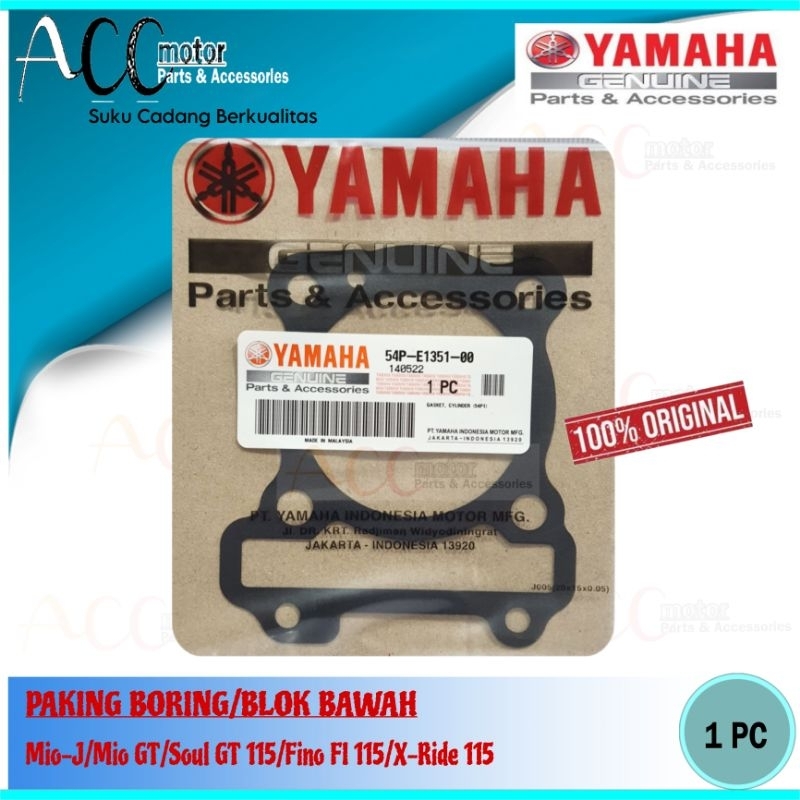 Jual 54P-E1351-00 PAKING GASKET BLOK BAWAH MIO-J/MIO GT/FINO FI 115/X RIDE 115/SOUL GT 115 YMH ...
