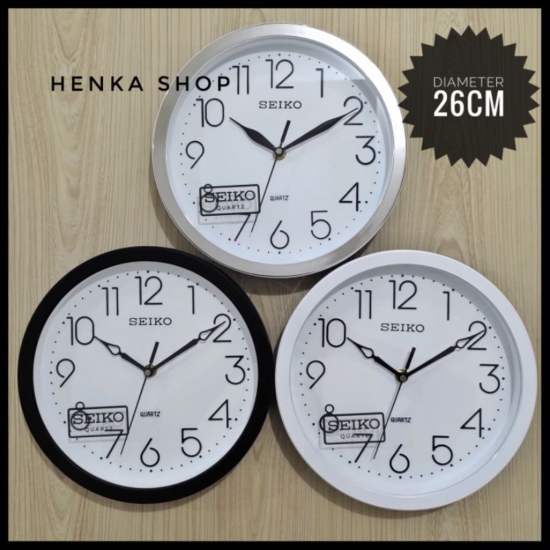 Jual Jam dinding Seiko 26cm size kecil (Detak/Sweep) | Shopee Indonesia