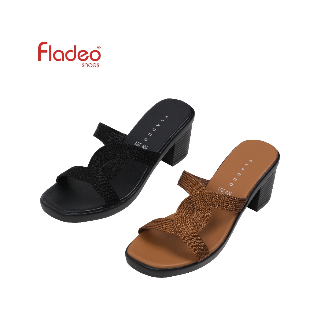Jual Fladeo A24/LDJ404-2TP/Sandal Wedges Slide Wanita [ Wedges Sandals ...