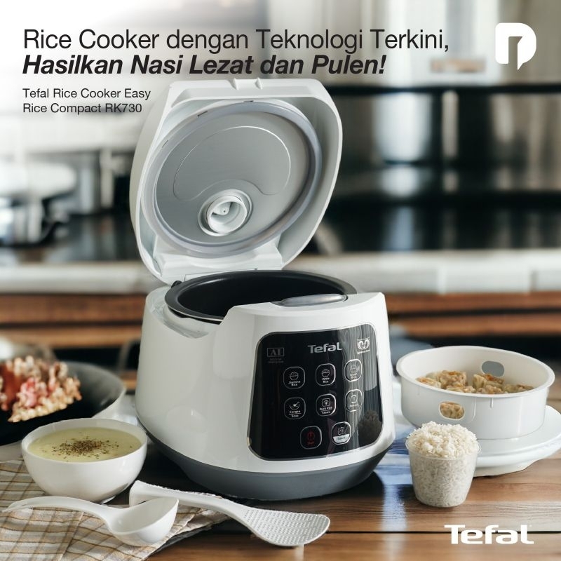 Jual Tefal Rice Cooker 1L Easy Rice Compact | Shopee Indonesia