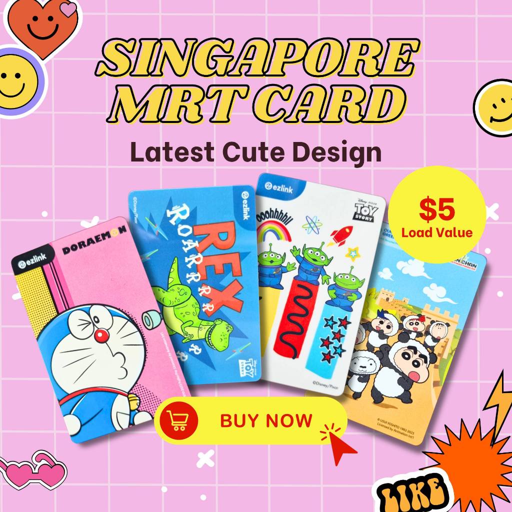Jual 🇮🇩 Kartu MRT / Bus EZ-LINK EZLINK card Singapore Doraemon Hello ...