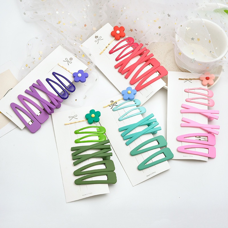 Jual Set jepit rambut dan hiasan kepala tujuh potong berwarna-warni ...