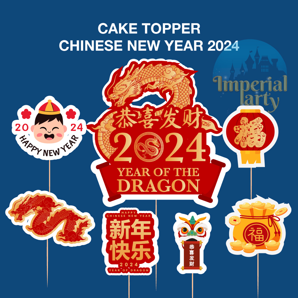 Jual CAKE TOPPER IMLEK CNY SINCIA CHINESE NEW YEAR GONG XI FA CAI ...