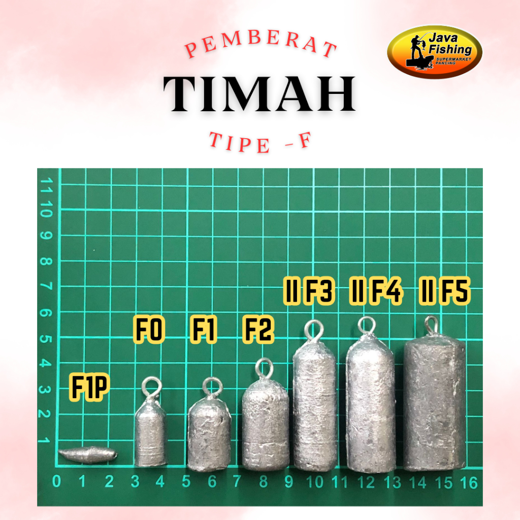 Jual Timah Pemberat Pancing TIPE F Harga Ecer Per Bungkus | Shopee Indonesia