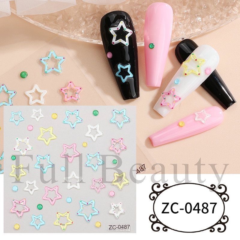 Jual Star Bintang Colourful Gell Jelly Transparent Transparan 5D / 3D ...