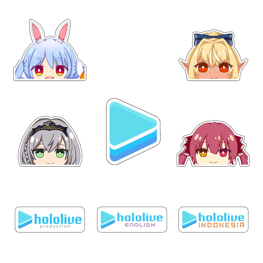 Jual Sticker vinyl anime vtuber HOLOLIVE JAPAN GEN 3 PEEKER SET - 100% ...