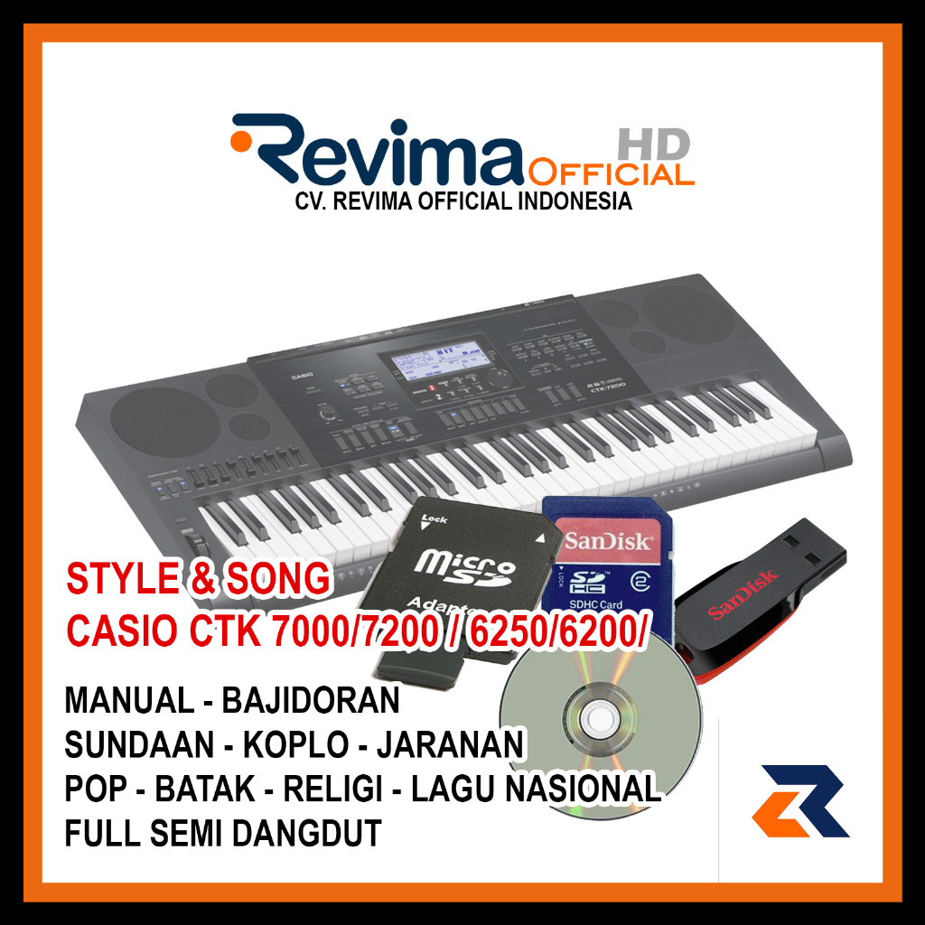 Jual SDCARD Style Song Keyboard CASIO CTK6250 7000 dan CTK 7200 6200 ...