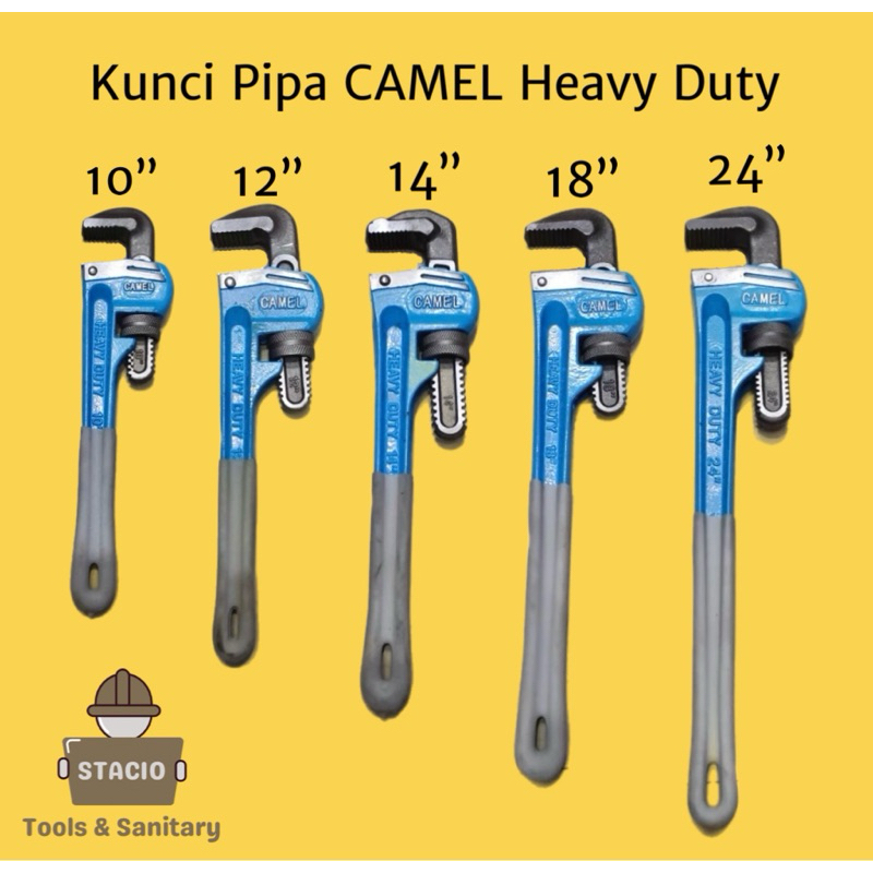 Jual Kunci Pipa Heavy Duty 10” 12” 14” 18” 24” Pipe Wrench CAMEL ...