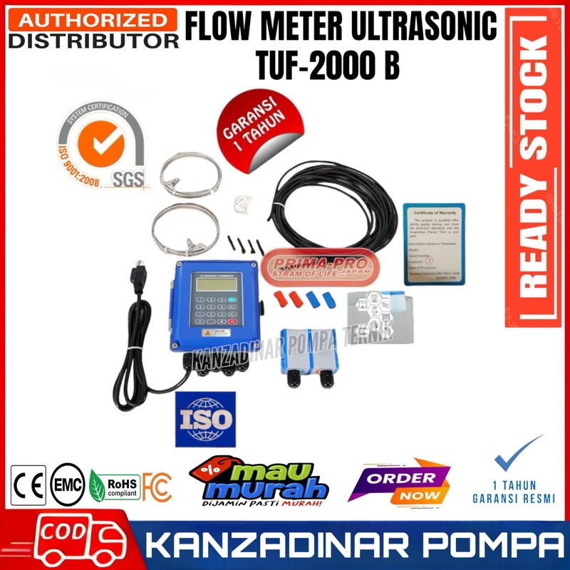 Jual Flow Meter TUF2000B Prima-pro Ultrasonic Liquid Tester Flowmeter ...