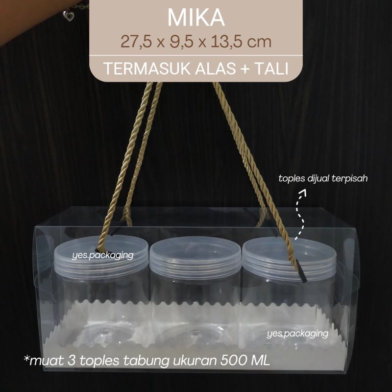 Jual [3 TOPLES] MIKA TALI Box Kotak Kemasan Hampers Kue Kering Toples ...
