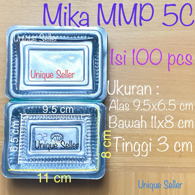 Jual [Isi100] Mika MMP 5C Uk 11x8 cm / Mika 5 C Tebal / Mika 5C / Mika Kue Jajan Roti Basah ...