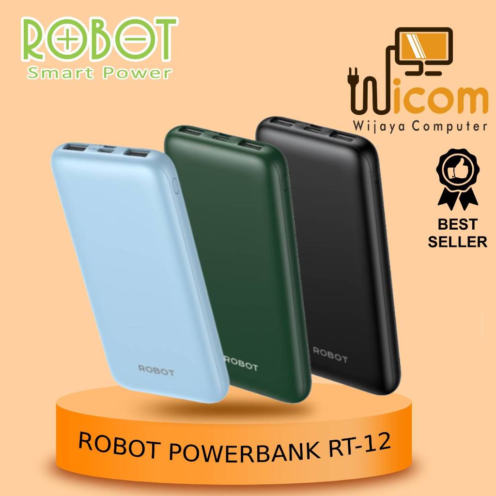 Jual ROBOT PowerBank RT12 10000 mAh Dual Input Output Slim Original ...