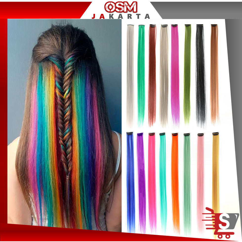Jual OSM JKT 6121 Wig Jepit Rambut Palsu / Hair Clip Wig Colour ...
