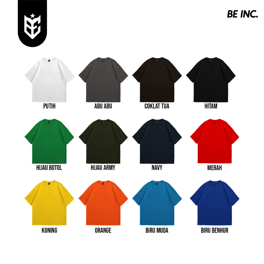 Jual BE INC - Kaos Lengan Pendek Oversized Custom Design Katun Combed ...