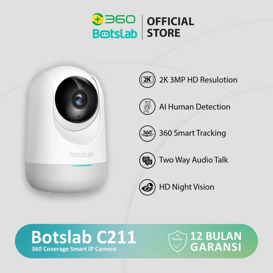Jual BotsLab C211 3MP 2K CCTV Indoor Smart Home IP Camera | Shopee ...