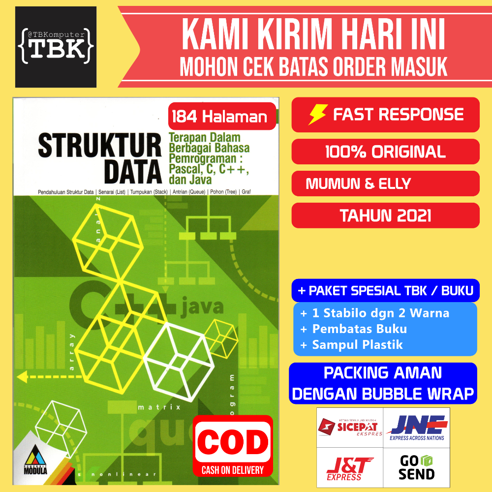 Jual BUKU STRUKTUR DATA TERAPAN DALAM BERBAGAI BAHASA PEMROGRAMAN ...