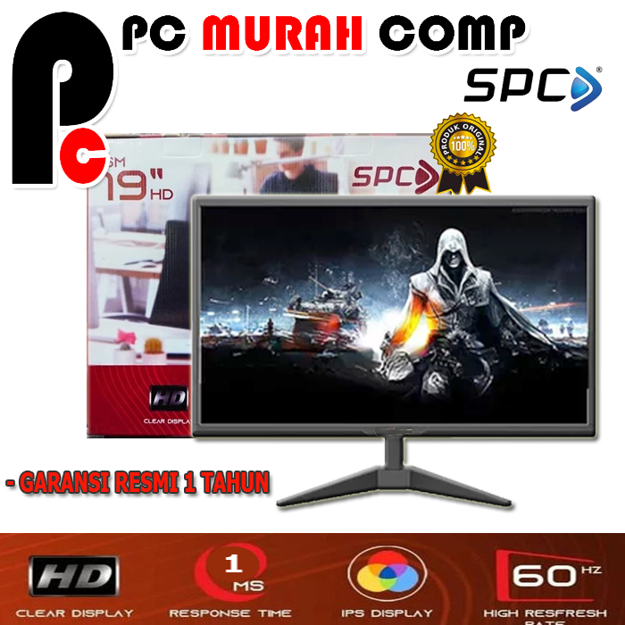 Jual Monitor LED 19 Inch SPC HDMI &VGA FULL HD | Shopee Indonesia