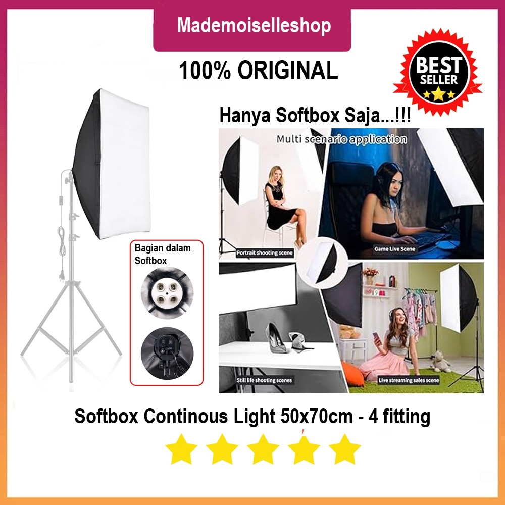 Jual Softbox Continous Light 50x70cm - 4 hole/pin lampu-SC50704 ...