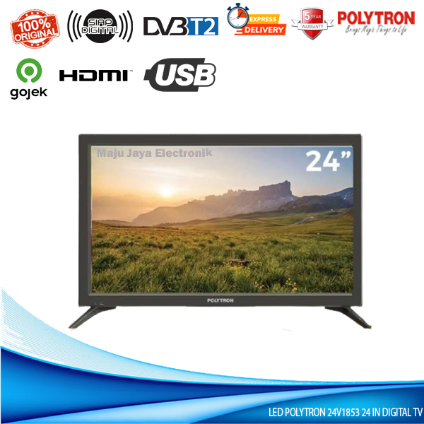 Jual LED TV Polytron 24V1853 24 Inch USB Movie HDMI DVBT2 Digital TV ...