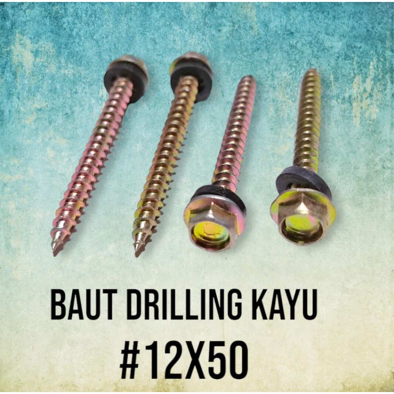 Jual 2 Inch Baut Drilling Kayu 12x50 / Sekrup Roofing Kayu 12x50mm ...
