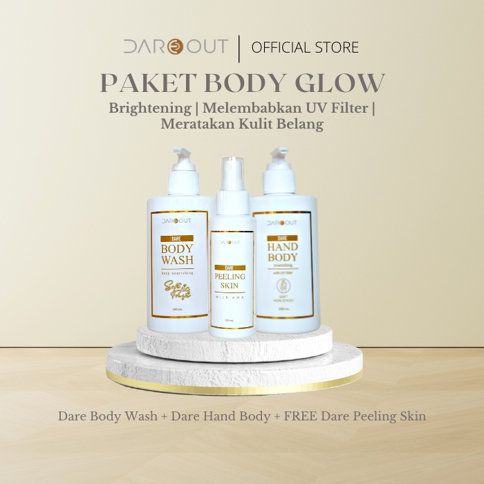 Jual DAREOUT Paket Dare Body Glow 250ml - Body Wash Hand Body Peeling Skin | Shopee Indonesia
