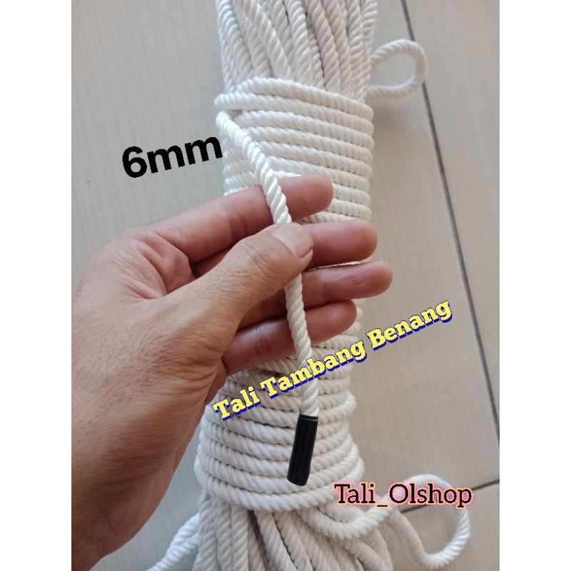 Jual Tali Tambang Benang Polyester 6mm harga per ikat 30 meter | Shopee ...