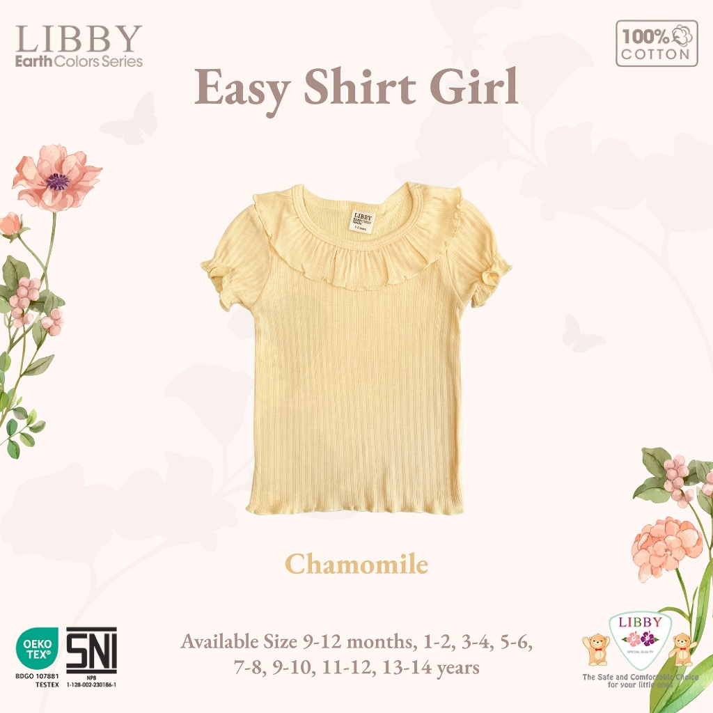 Jual LIBBY Earth Colours Easy Shirt Girl (1PCS /Pack) | Shopee Indonesia
