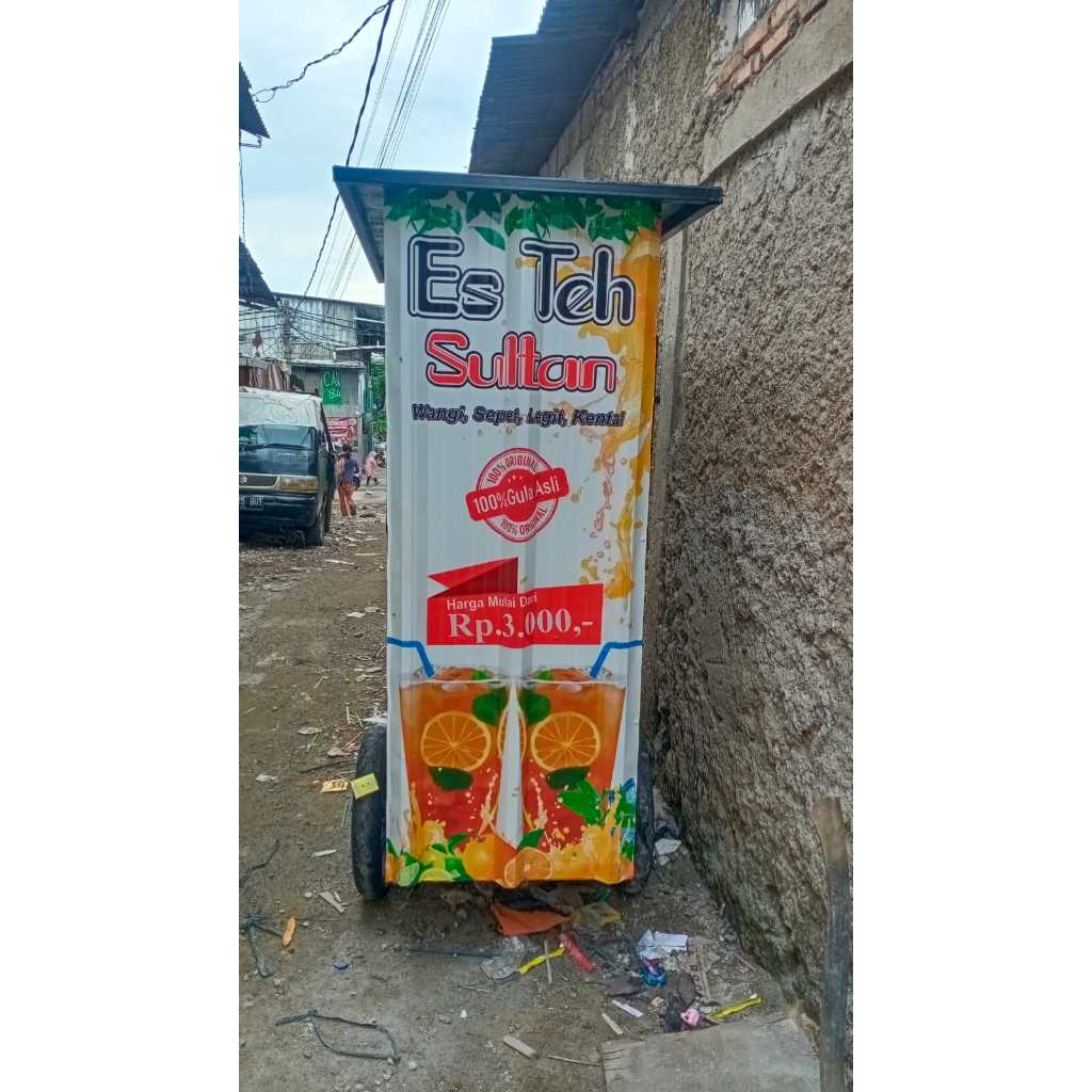 Jual Stiker Gerobak Es Teh Manis Sultan Dari Solo | Shopee Indonesia