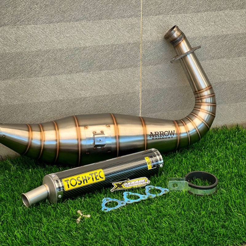 Jual Knalpot Ninja R RR SS Tosh tec carbon ujung sandblast titanium x ...