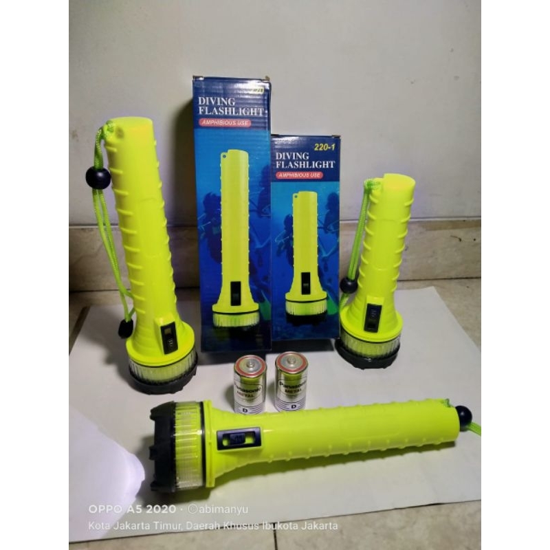 Jual senter selam tangan 2 baterai dan 3 baterai besar A1 super terang ...