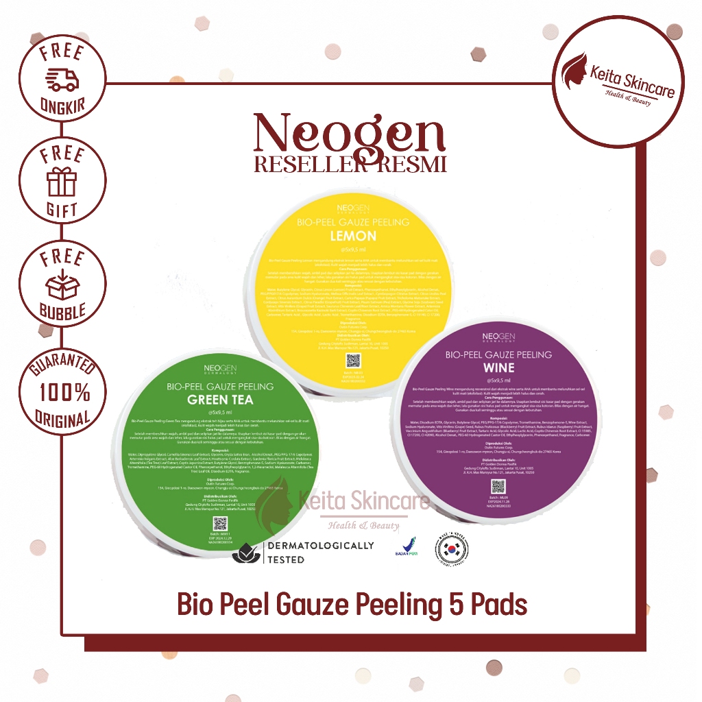 Jual NEOGEN DERMALOGY Bio Peel Gauze Peeling Pad Minis (5 Pads) | Shopee Indonesia