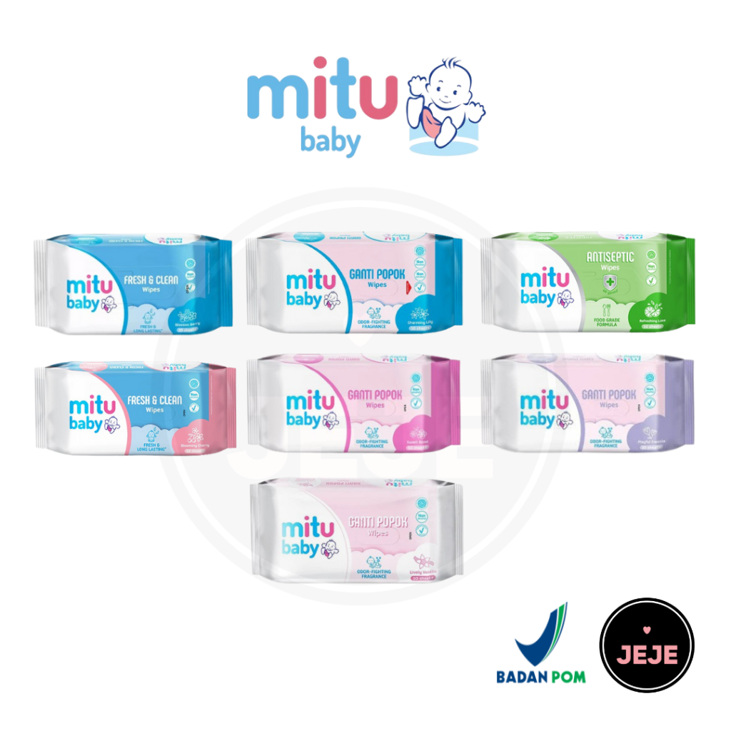 Jual MITU Baby Tisu Basah Fresh & Clean Wipes | Tissue Blossom Berry ...