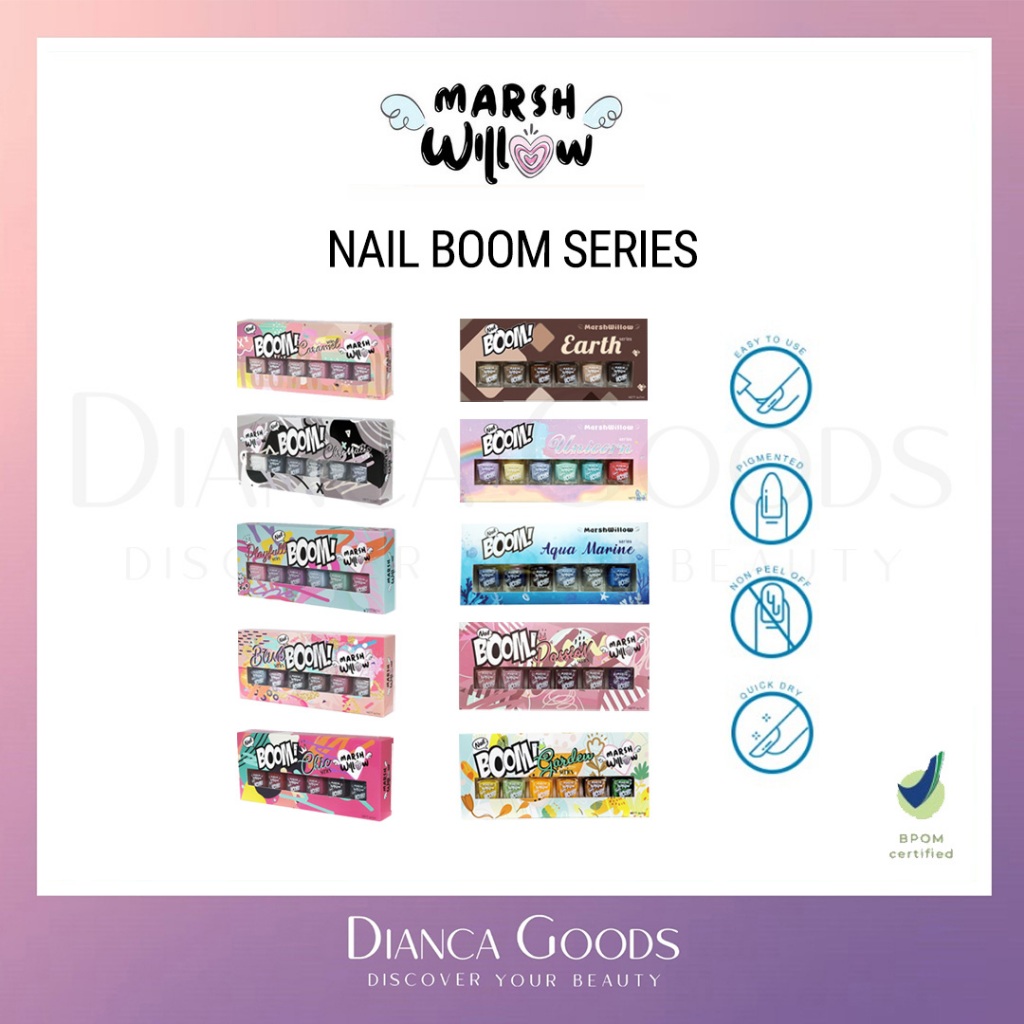 Jual MARSHWILLOW NAIL BOOM SERIES | GARDENIA / AQUA MARINE / BLINK ...