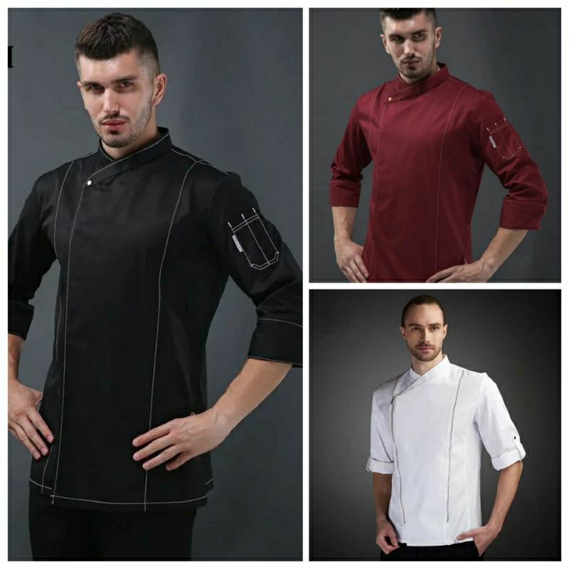 Jual PAKAIAN PRIA PREMIUM KEMEJA PRIA PREMIUM PAKAIAN CHEF KOKI PAKAIAN ...