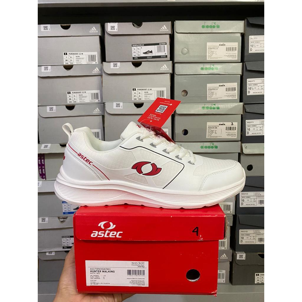 Jual Astec Hunter Walking White/Red Men's Shoes Original | Shopee Indonesia