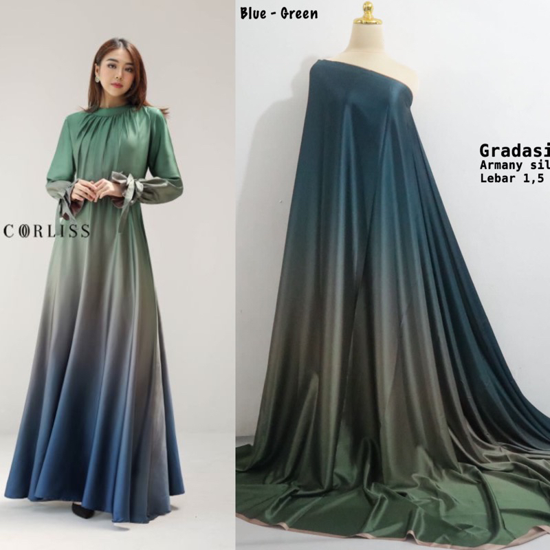 Jual Kain gradasi warna motif dan polos | kain untuk bridesmaid | kain pagar ayu | kain ombre ...