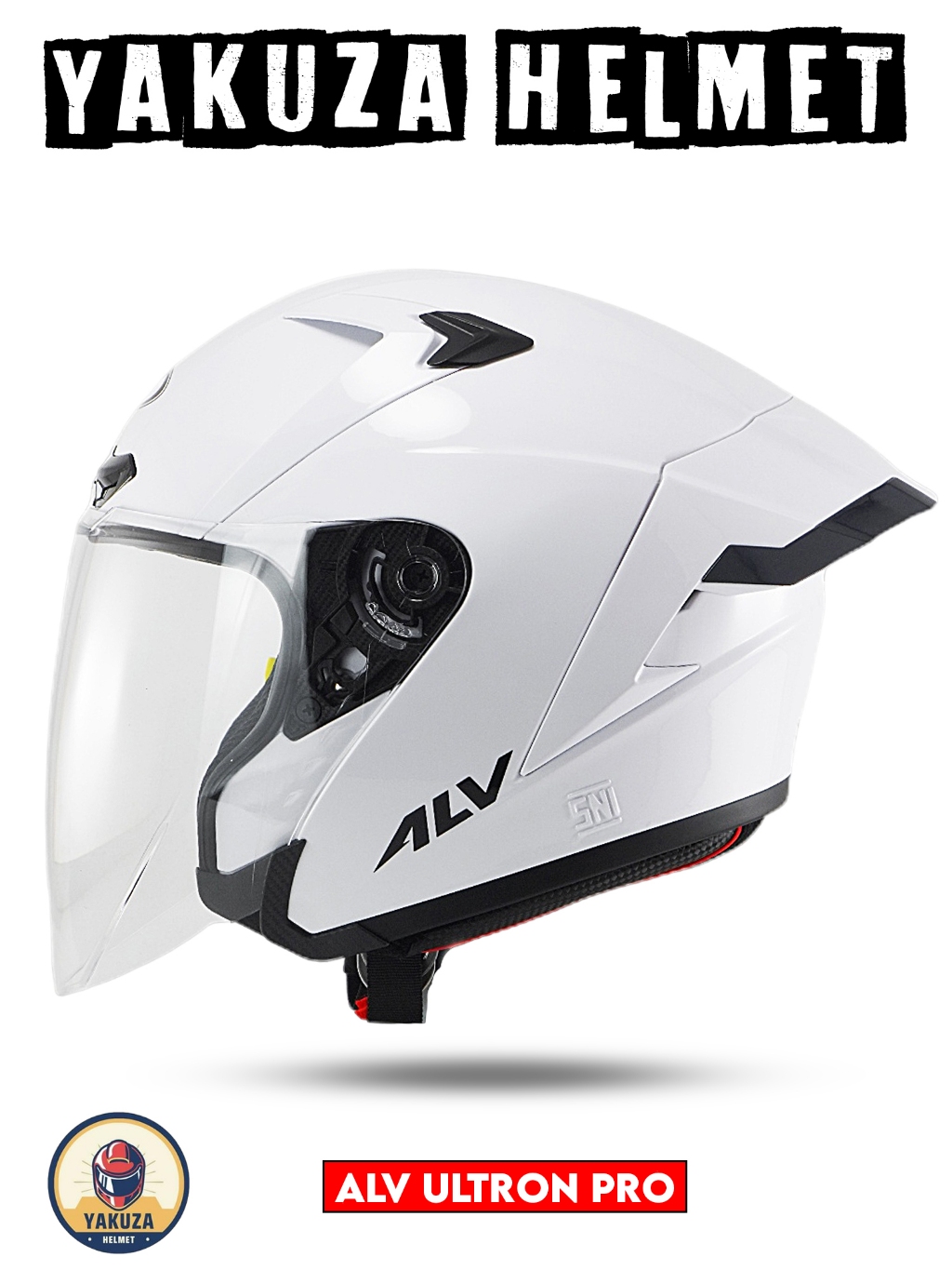 Jual ALV ULTRON PRO HELM HALF FACE SOLID STANDART SNI | Shopee Indonesia