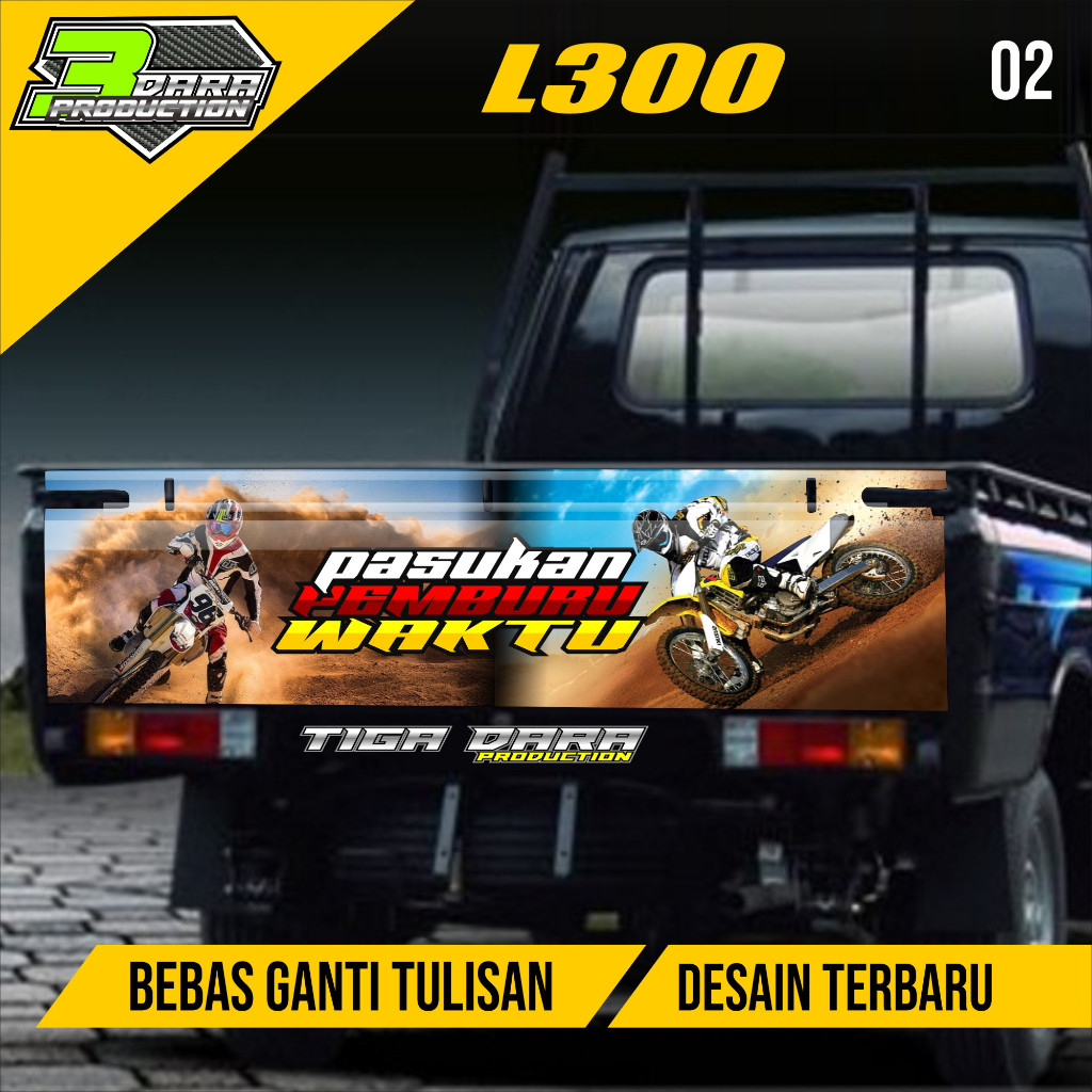 Jual Stiker Decal Pintu Belakang mobil L300 pick up Stiker variasi Bak ...