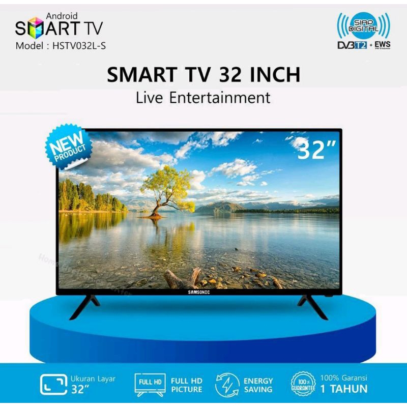 Jual TV LED ANDROID SAMSONIC 32 43 50 DVB T2 | Shopee Indonesia