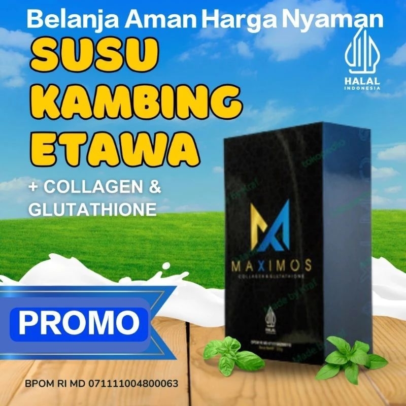 Jual Maximos Collagen Drink Dari Susu Kambing Etawa 200 Gram - Terverifikasi BPOM Dan Hallal ...