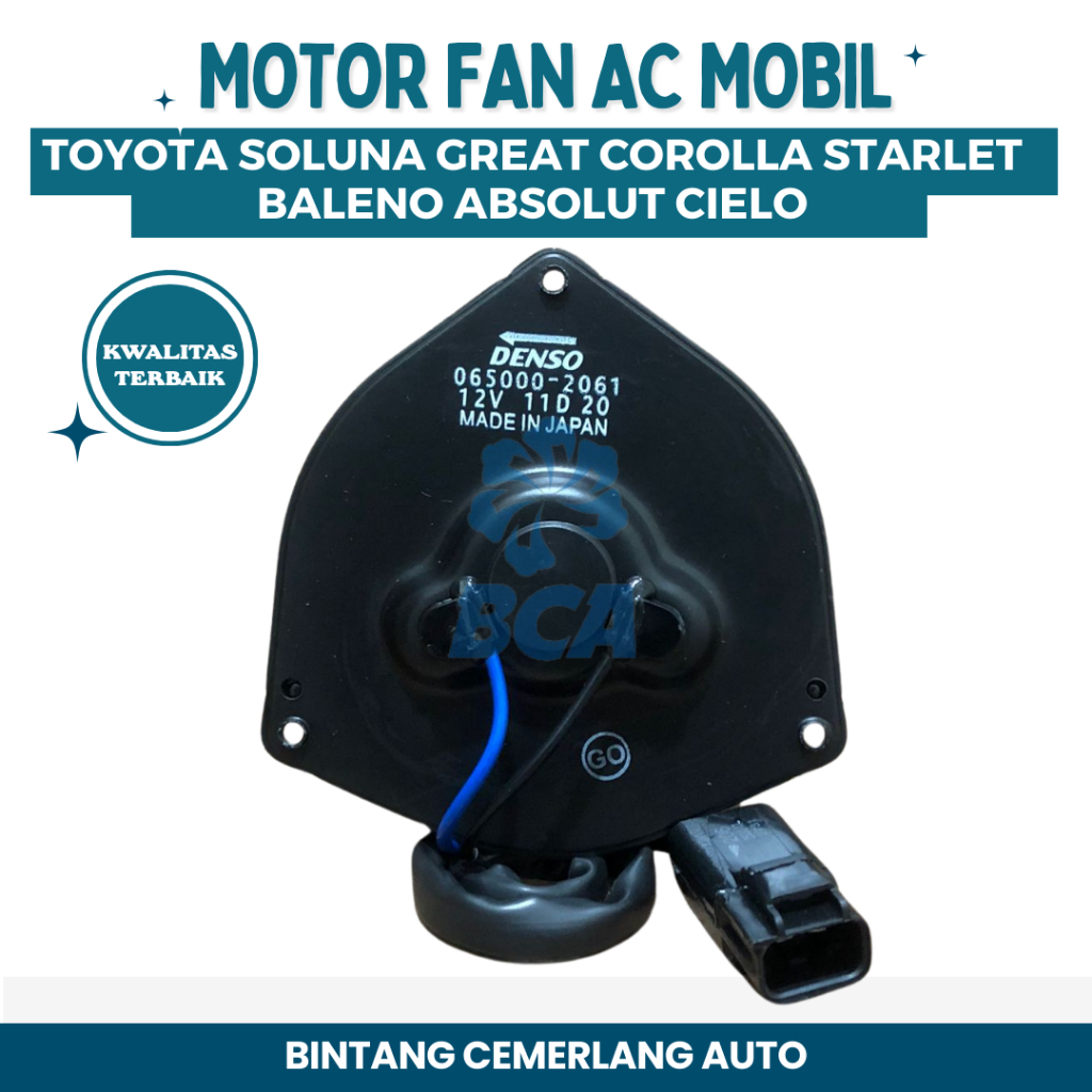Jual MOTOR FAN AC Mobil Toyota Soluna Great Corolla Starlet Baleno ...
