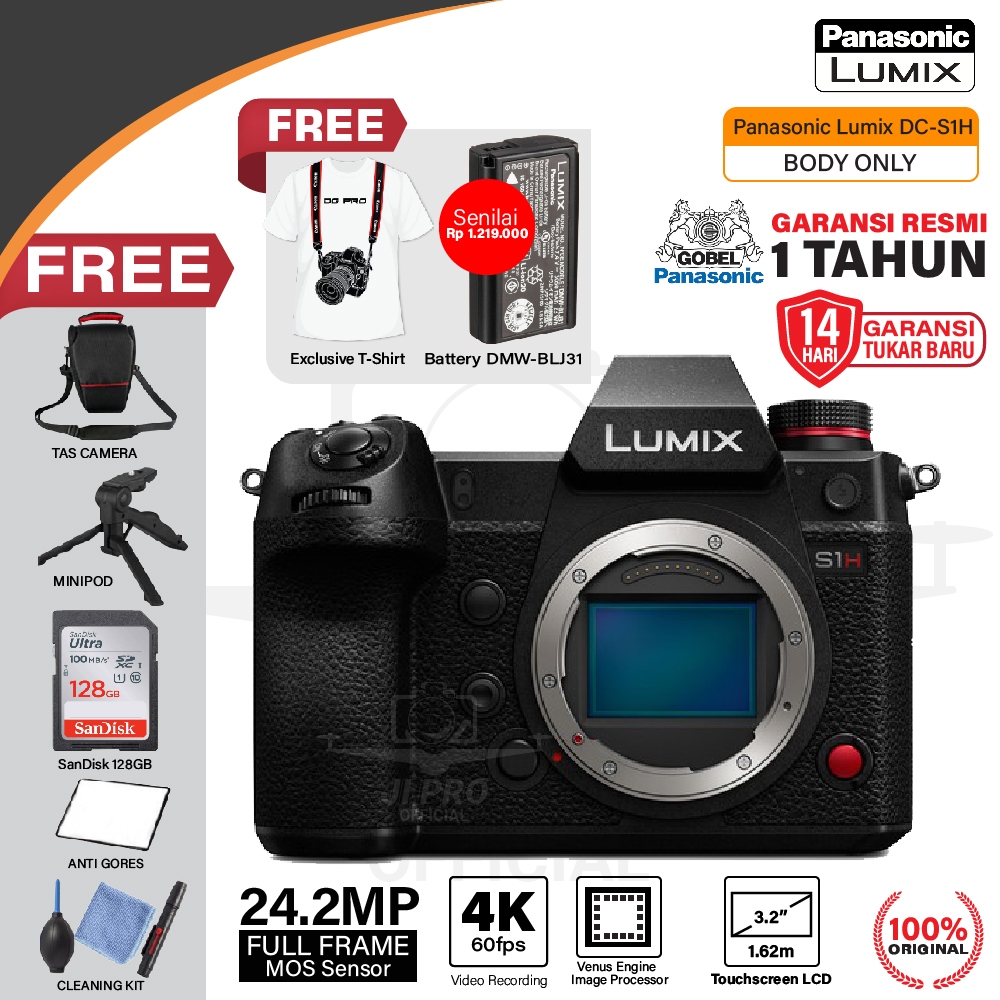 Jual Panasonic Lumix DC-S1H / S1H / Lumix S1H Body Only Mirrorless Resmi | Shopee Indonesia