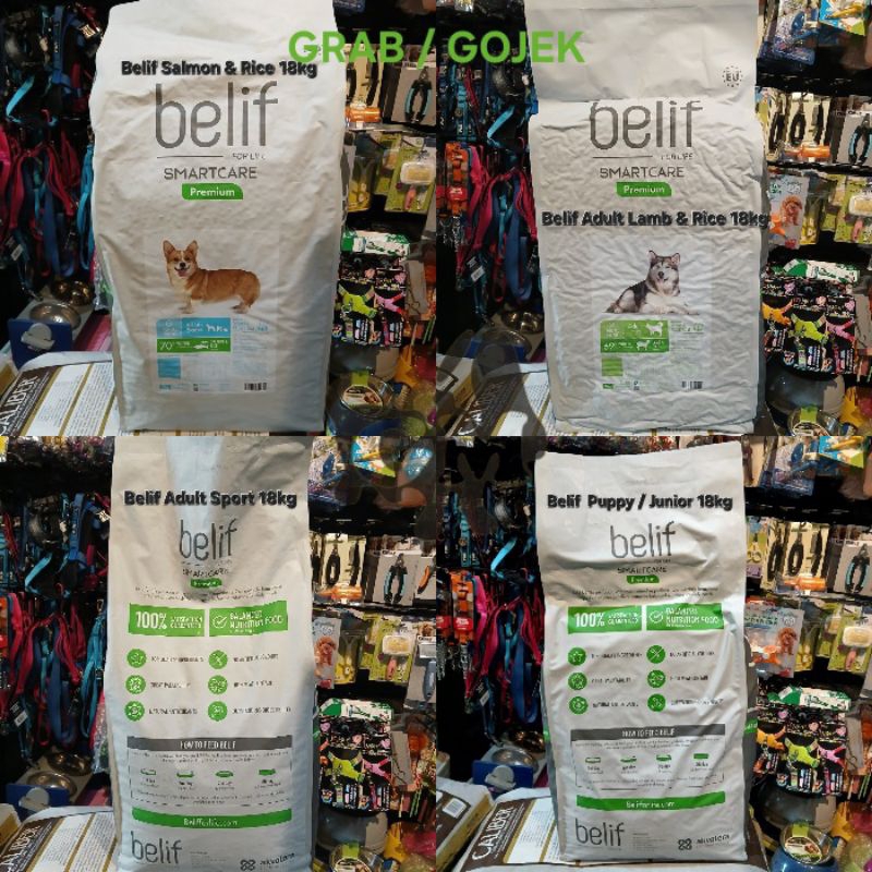 Jual Grab Gojek Dogfood BELIF Puppy Adult Makanan Anjng 18Kg Lamb ...