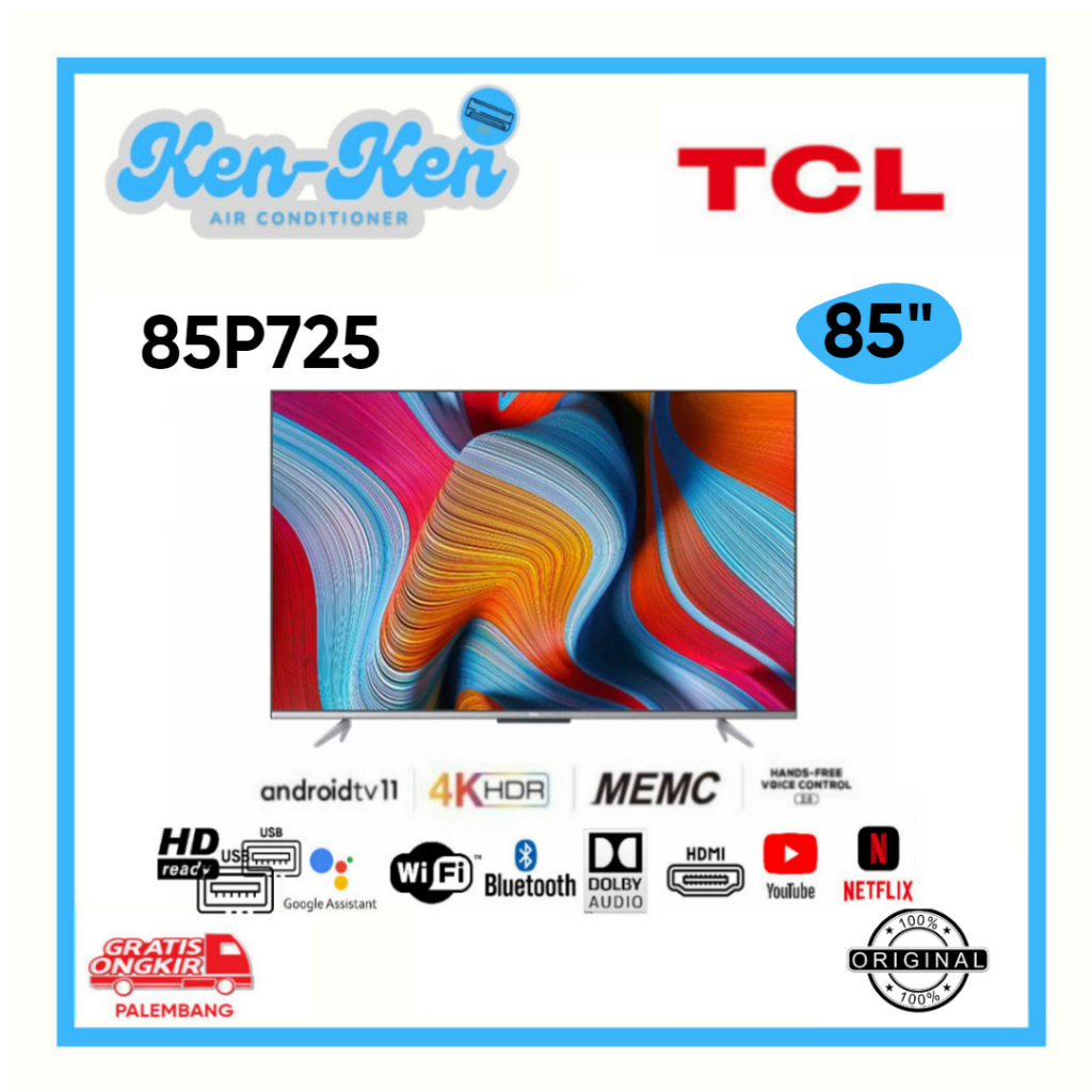 Jual TV LED TCL 85P725 LED TCL 85 Inch UHD 4K Android TV | Shopee Indonesia
