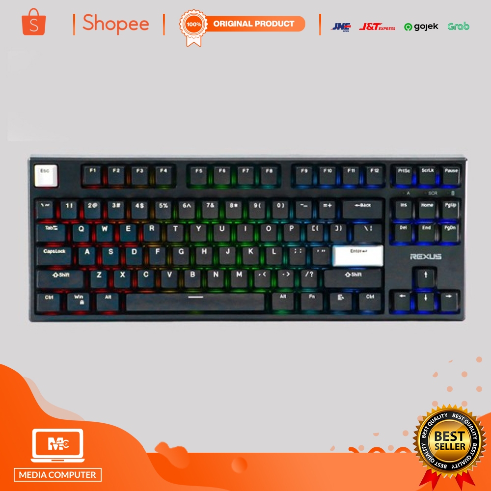 Jual Keyboard REXUS DAIVA RX-D87 BLACK | Shopee Indonesia