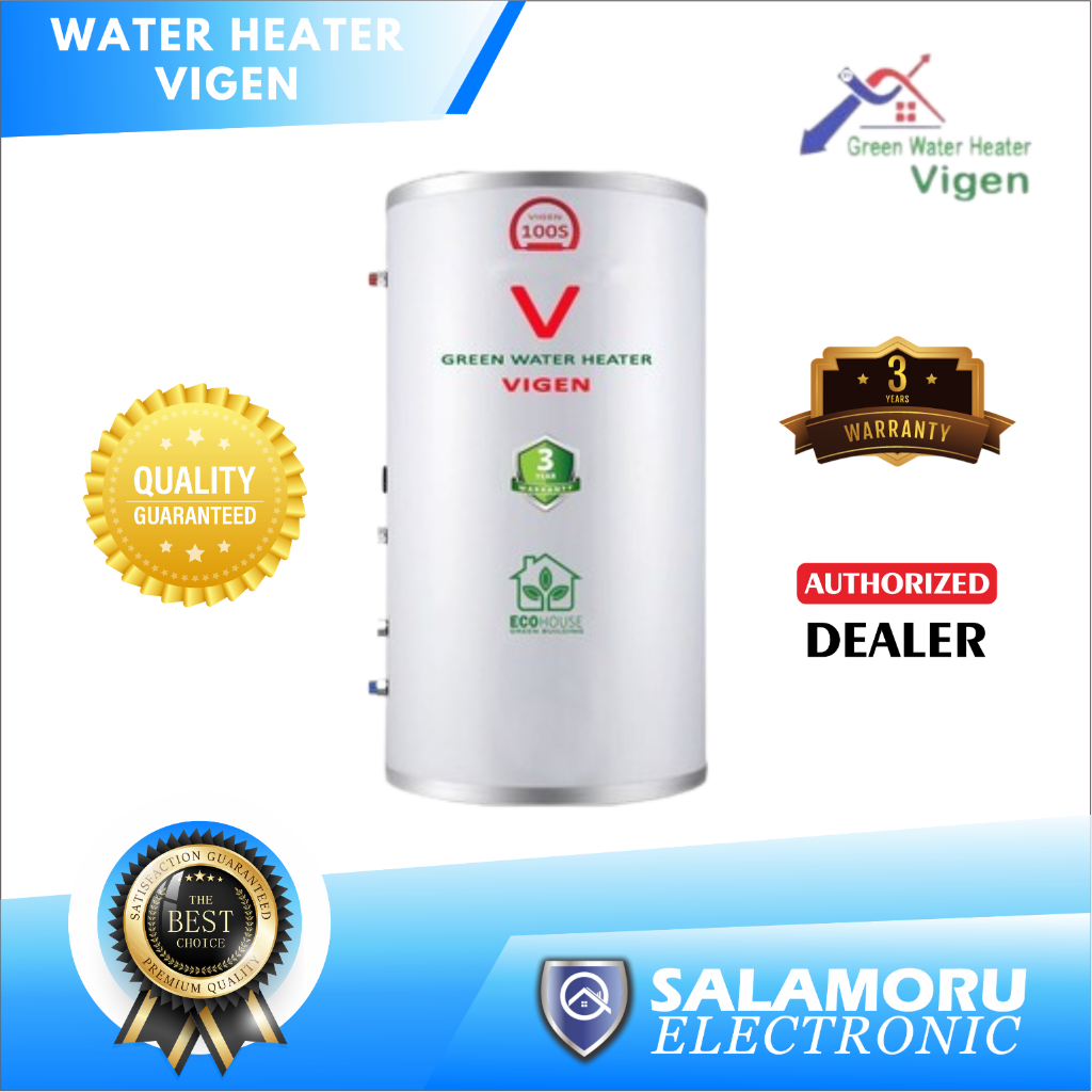 Jual Green aircon Water Heater Vigen tanpa Gas / Listrik - 70S - 100D ...