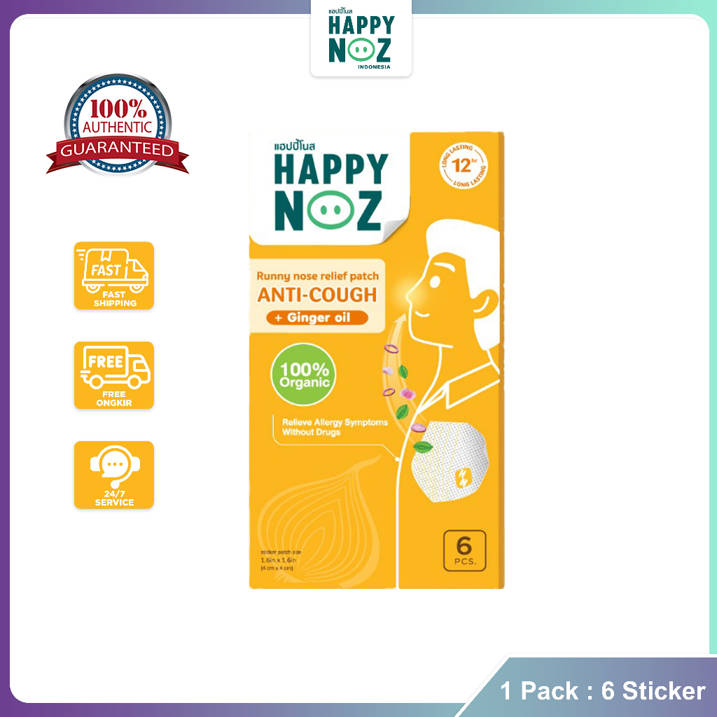 Jual Happy Noz Adult ANTI-COUGH With GINGER OIL | Sticker Bawang Anti ...