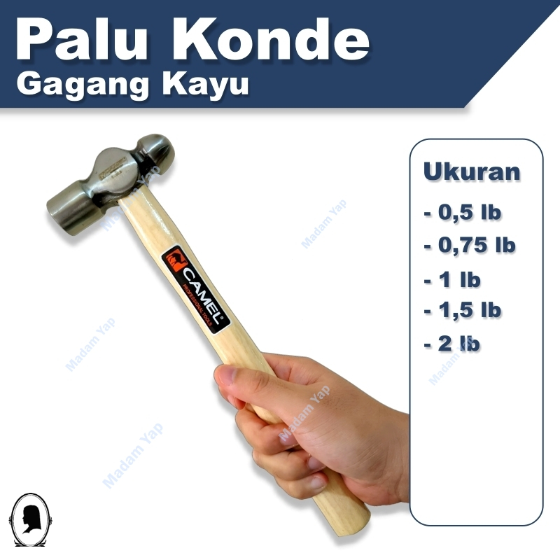 Jual PALU KONDE GAGANG KAYU - PALU KONDE BAGUS CAMEL HAMMER BALL PEIN ...