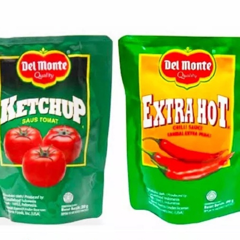 Jual Del Monte Extra Hot dan tomat 200gr Pouch Free Bubble Wrap dan Dus ...